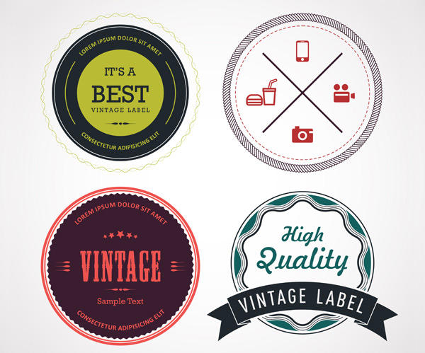 colored-vintage-labels - Vectips