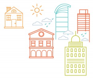 Create a Basic Shapes Little City Illustration! - Vectips