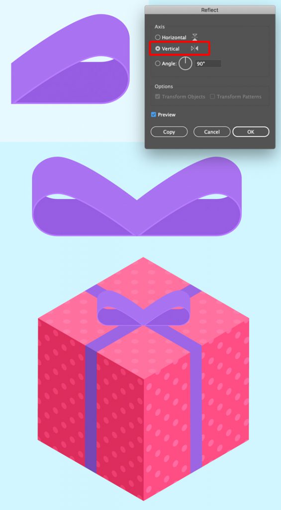 How to Create an Isometric Christmas Present in Adobe Illustrator - Vectips